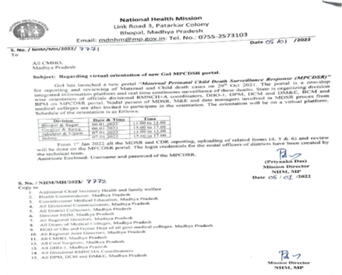 What's New: Madhya Pradesh Strengthening Maternal & Child Death ...